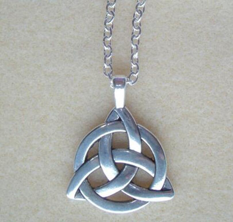 Silver Trinity Thor Knot Wicca Charmed Necklace